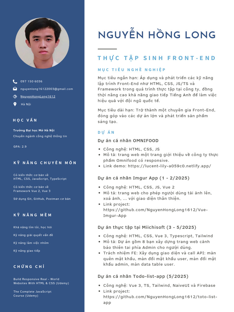 CV Intern | PDF