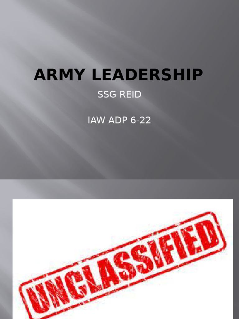 Army Leadership | PDF