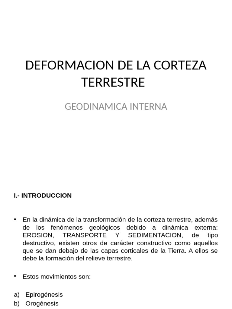 Deformacion de La Corteza Terrestre | PDF | Falla (geología) | Placas tectónicas
