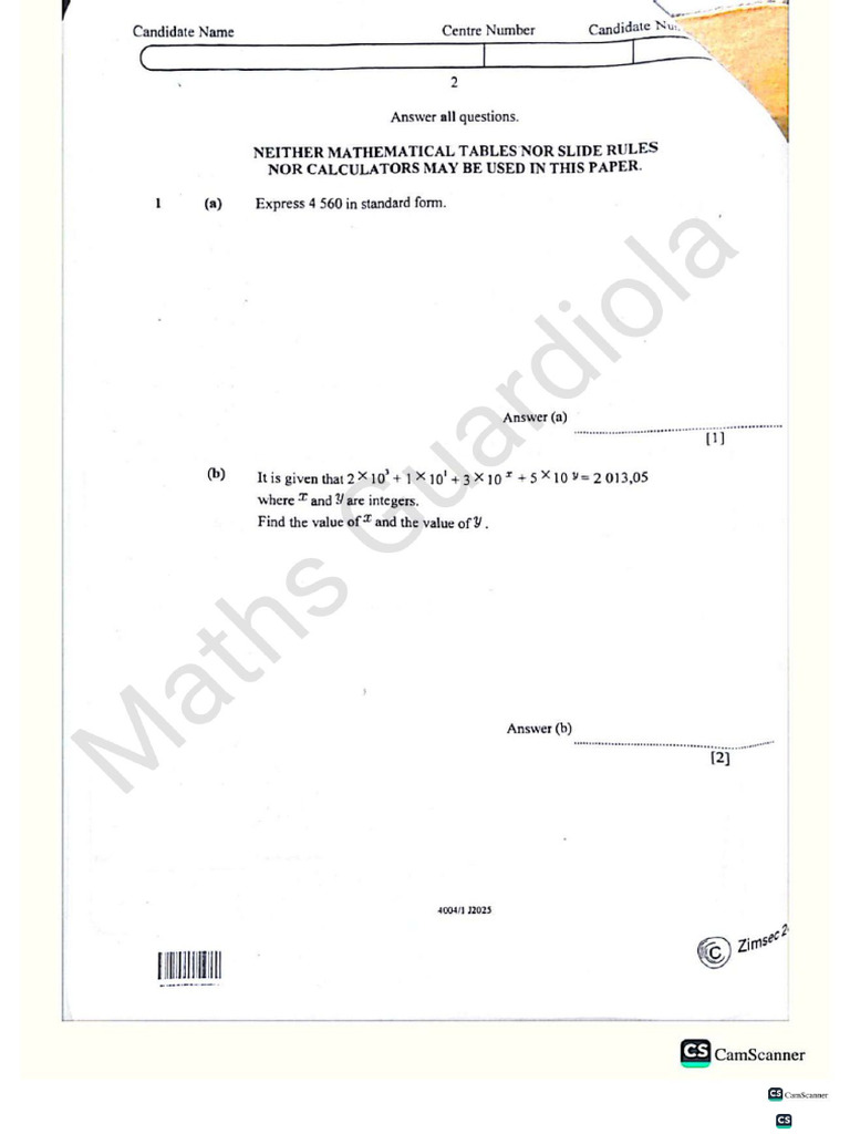 2025 O Level Maths Paper 1 PDF | PDF