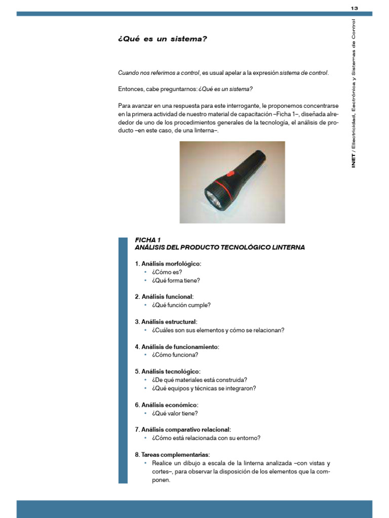 Análisis y Sistema Tecnológico | PDF | Ingenieria Eléctrica | Linterna