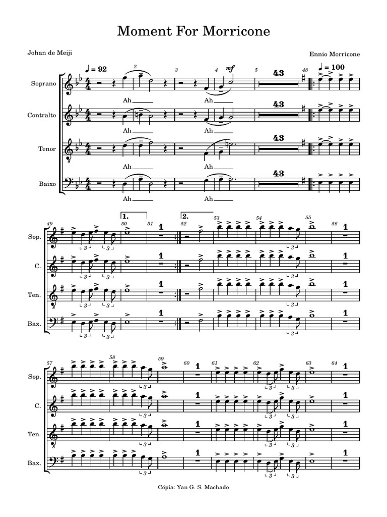 Moment For Morricone - SATB | PDF