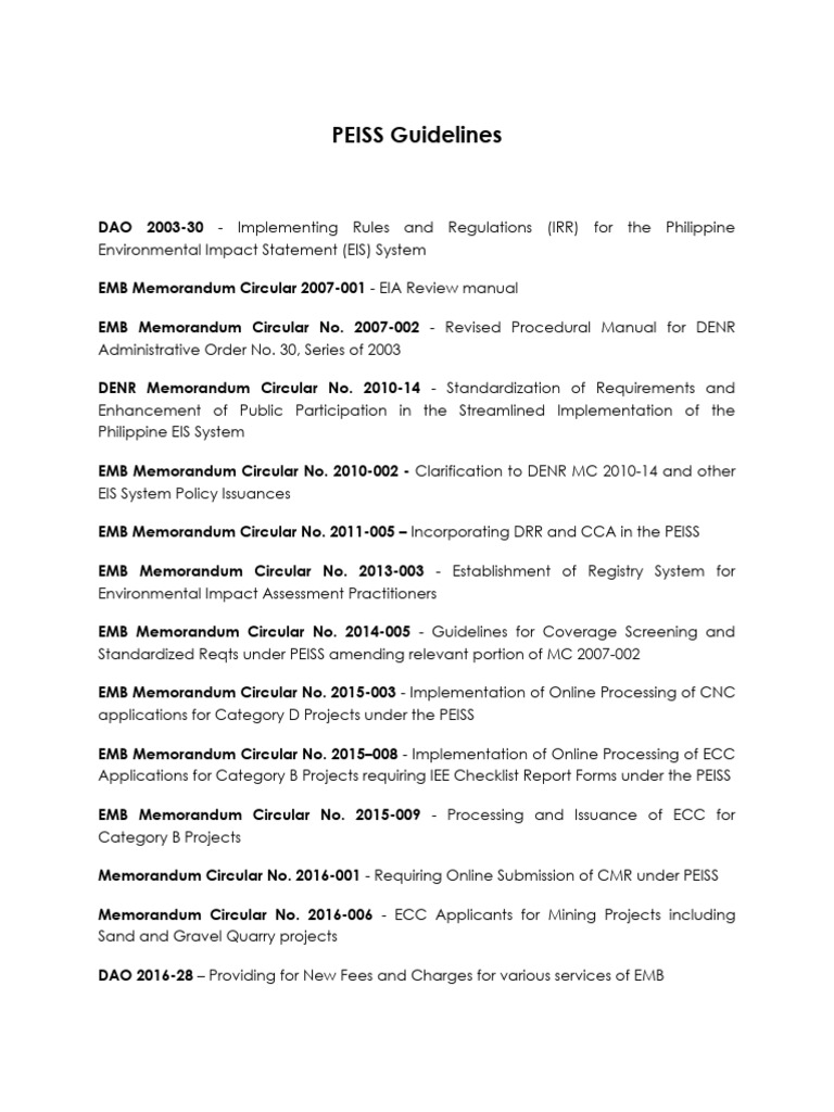 Coverpage - Environmental Impact Assessment | PDF