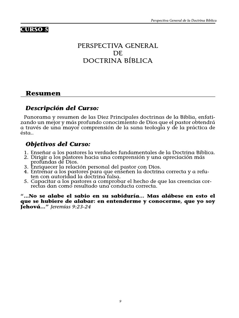 Doctrina Biblica | PDF