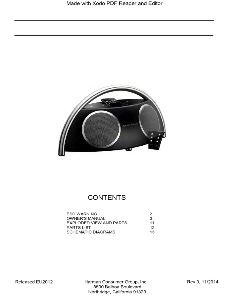 Harman Kardon Go Plus Play II Rev3 SM 72631ff5 21b2 40a1 86c1 ...