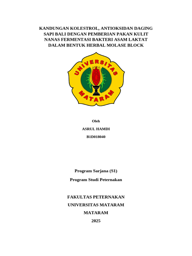Kolesterol dan Antioksidan Daging Sapi Bali | PDF
