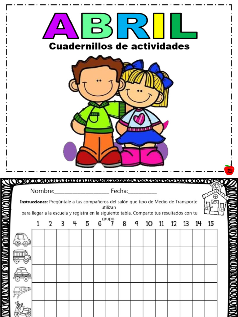 Cuadernillo de Actividades Mes de Abril 2024 | PDF