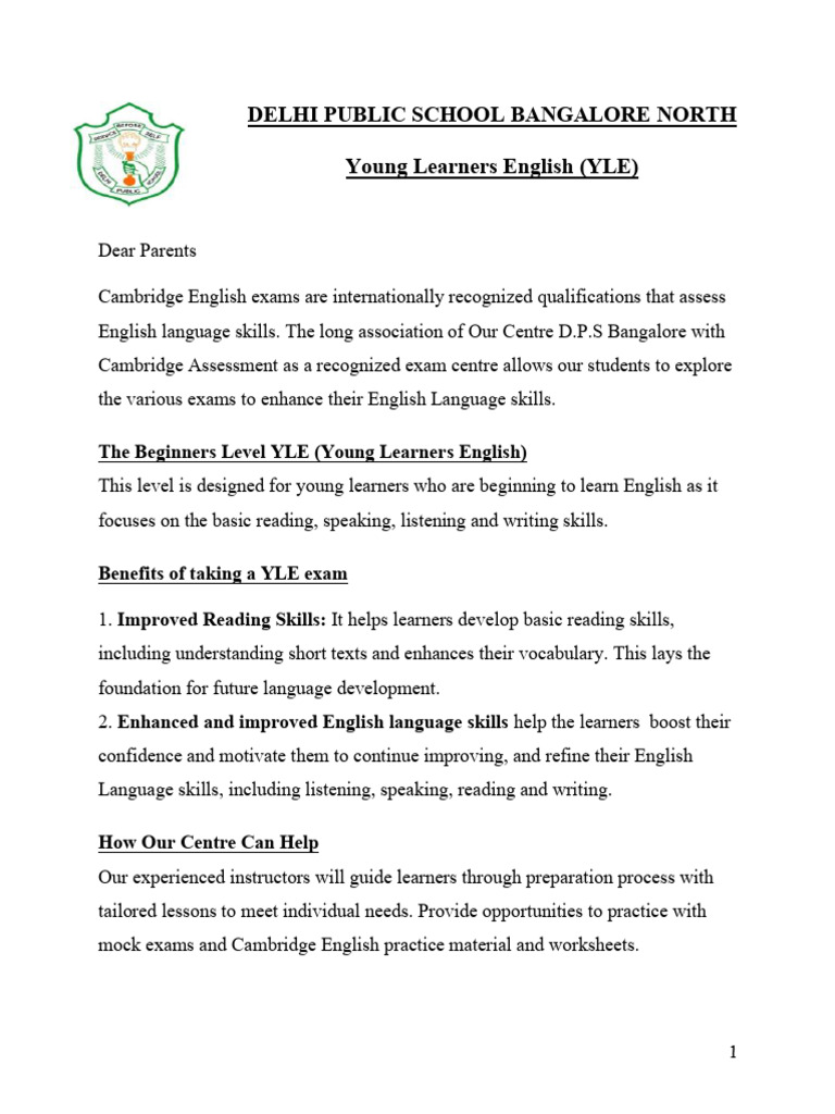 6083 YLE Cambridge Letter 2025-26 | PDF | Applied Linguistics | Pedagogy