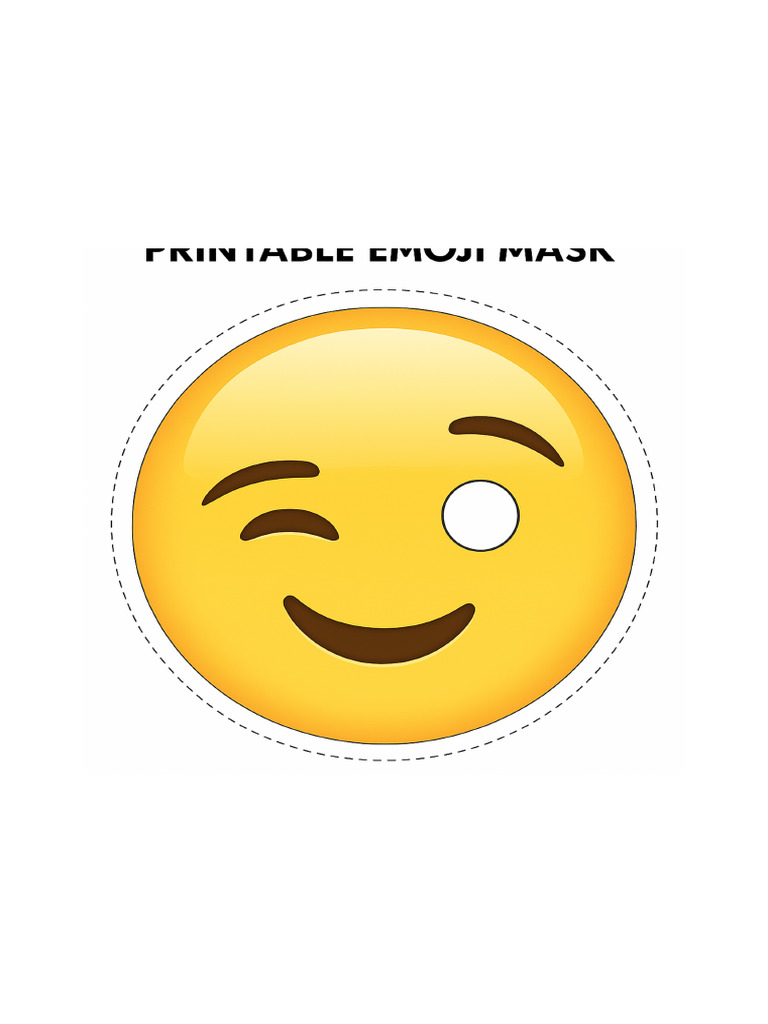 emoji_mask_4yo_A4 | PDF