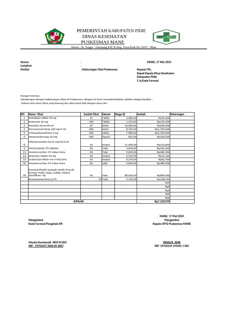 Form Obat Beli 2024 | PDF