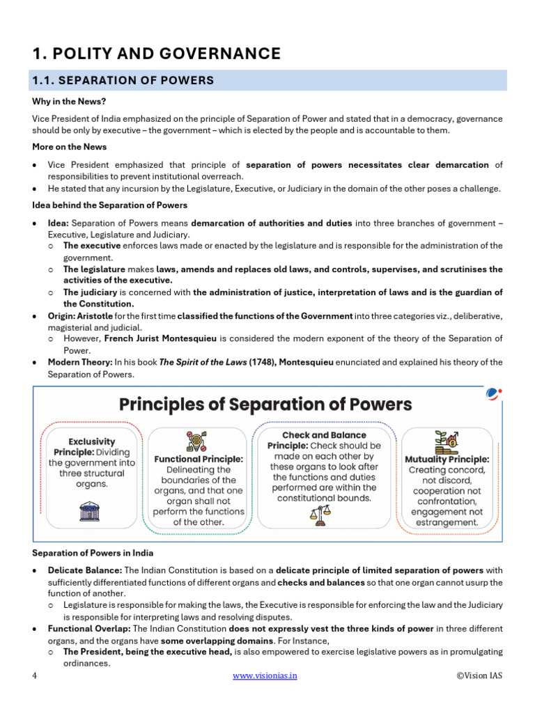 April Vision | PDF | Separation Of Powers | Government