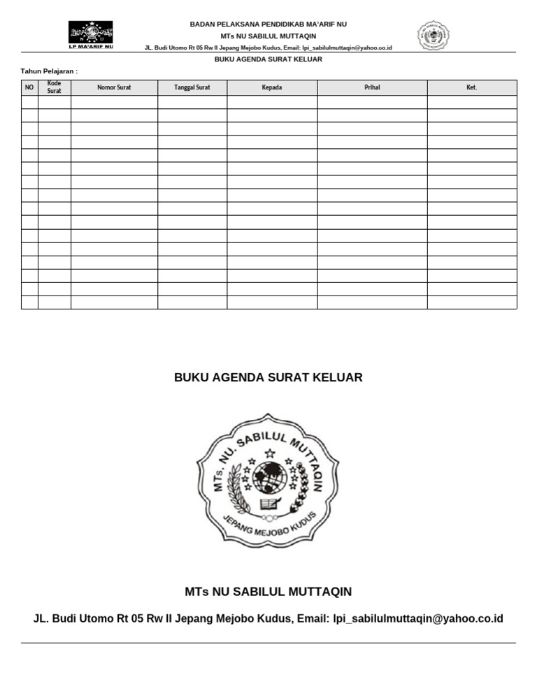Buku Agenda Surat Masuk | PDF