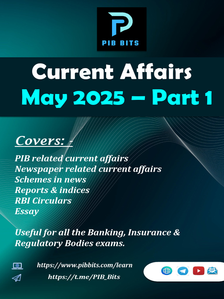 PIB Bits May CA 2025 Part 1 Lyst1747713557646 | PDF | Total Fertility ...