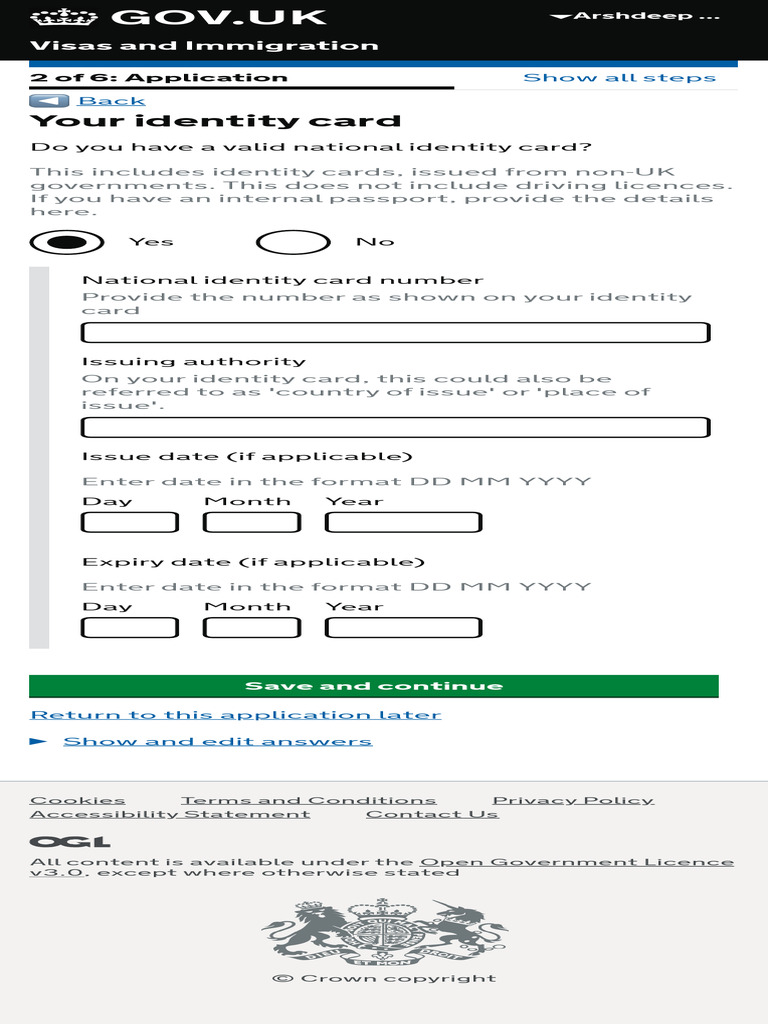 Application - Your Identity Card | PDF