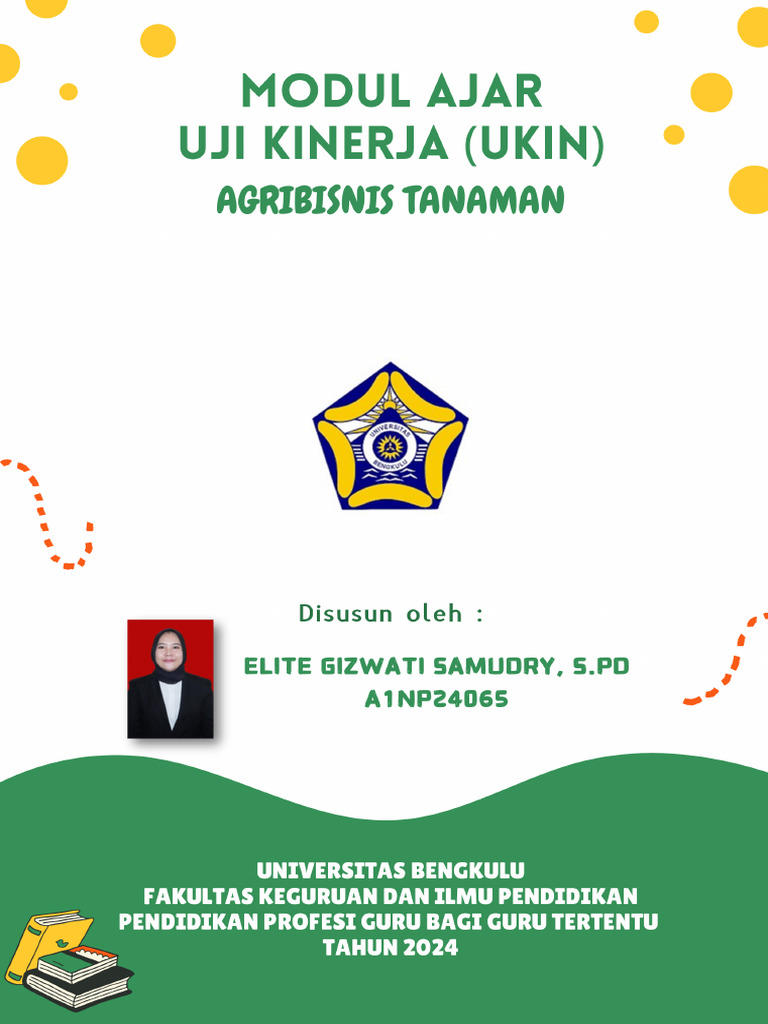 Hijau Krem Kuning Ilustrasi Lucu Cover Modul Pembelajaran Siswa Dokumen ...