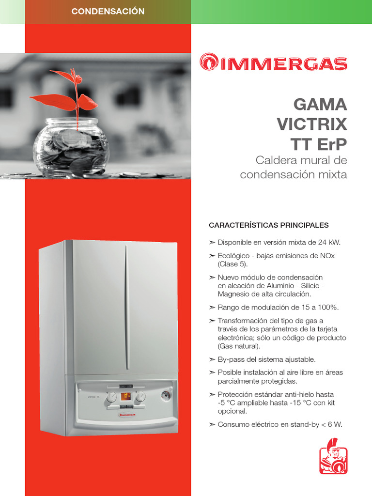 Ficha Tecnica Victrix TT Caldera Temperatura | PDF | Materiales