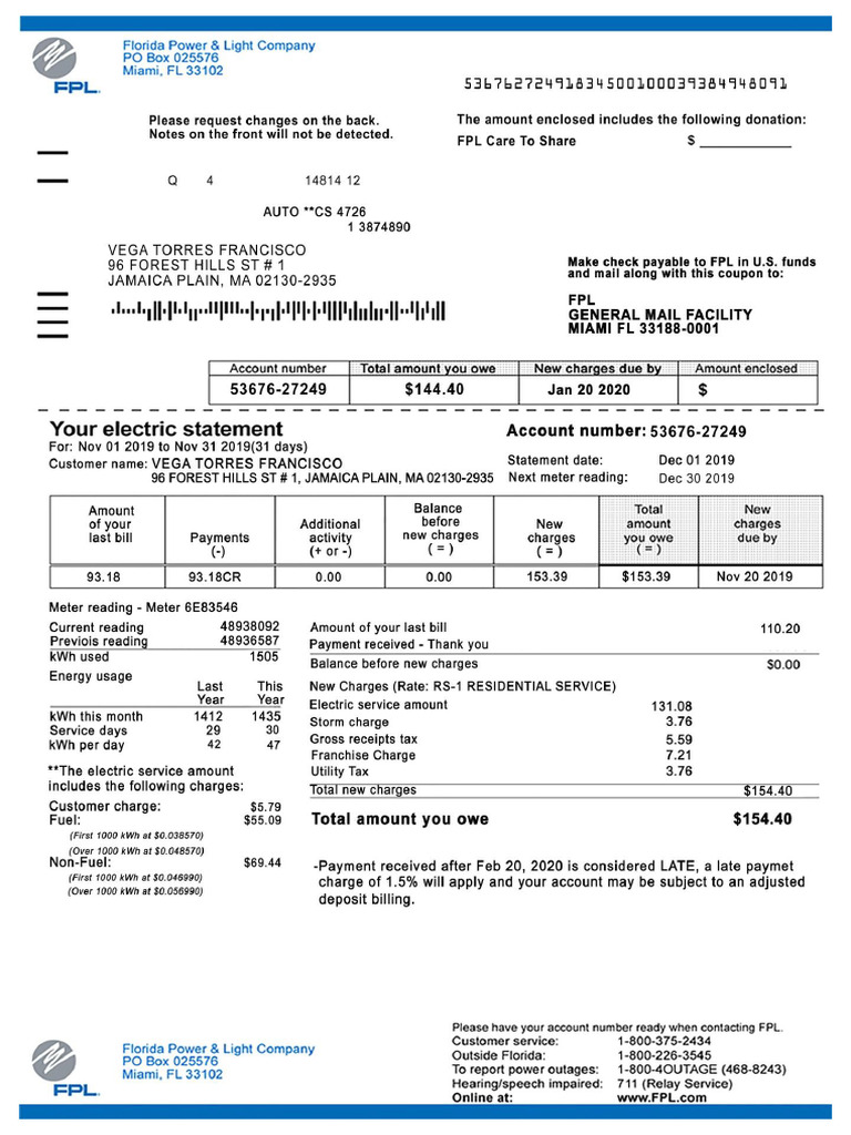 FPL Billing | PDF