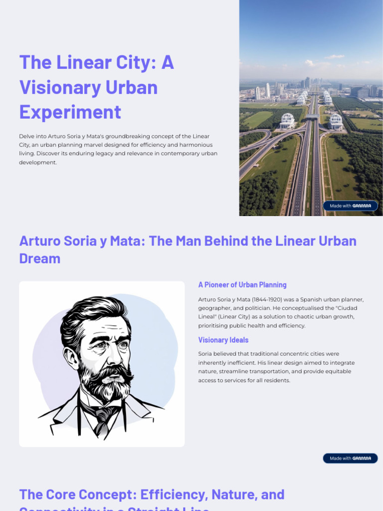 Soria y Mata's Linear City Vision | PDF | Urban Sprawl | Urban Planning