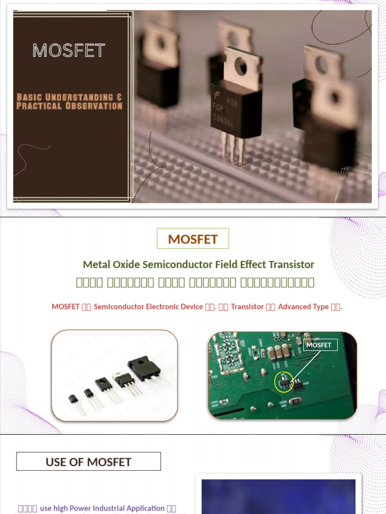 MOSFET - A Brief Overview and Working Principle. | PDF