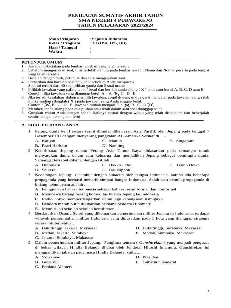 Contoh Setingan Soal Dari Font DLL Fix | PDF