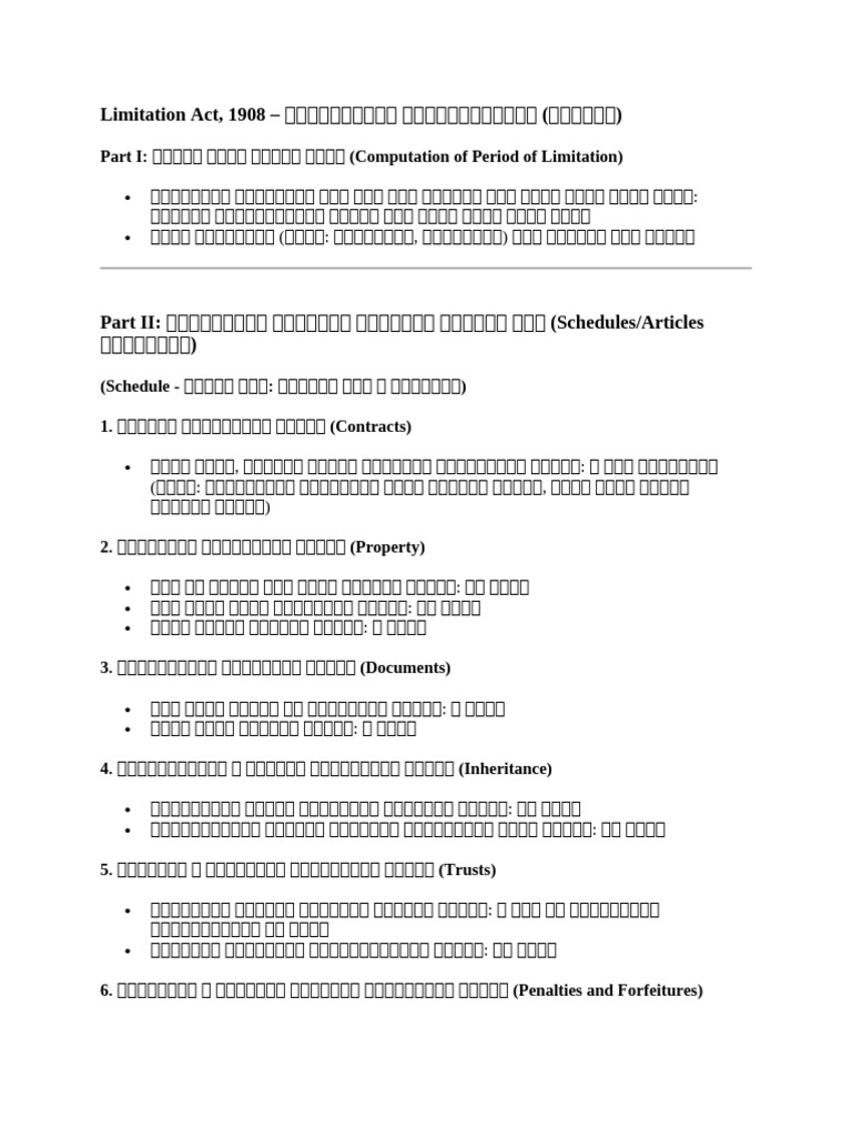 Limitation Act | PDF