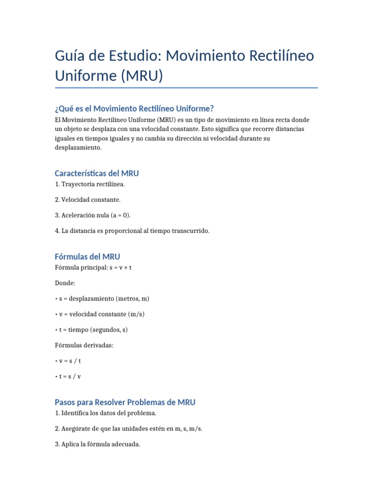 MRU Guia Completa | PDF