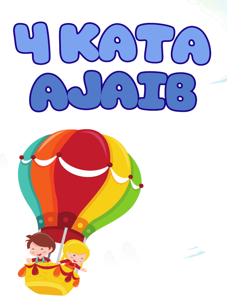 Poster Sekolah 4 Kata Ajaib Ilustratif Biru Dan Hijau | PDF