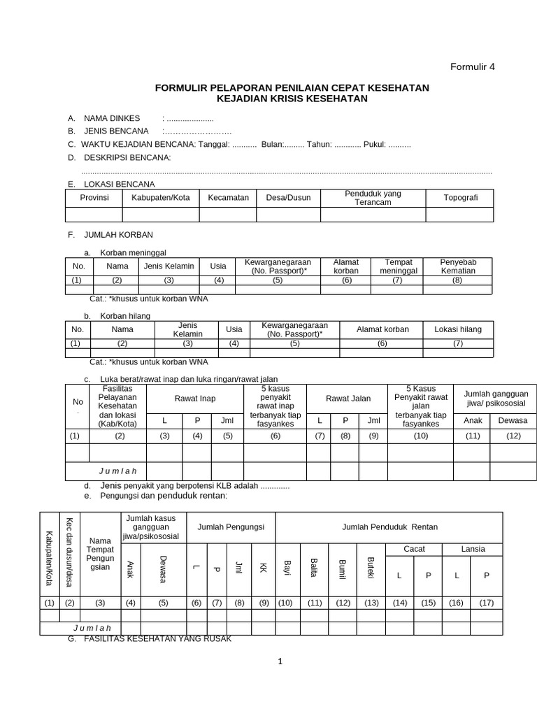 Form RHA Dan Petunjuk Pengisian | PDF