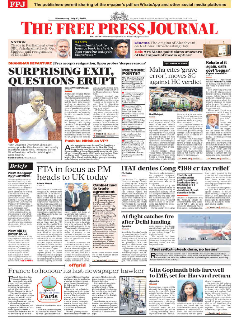 FPJ International Epaper-23!07!2025 | PDF