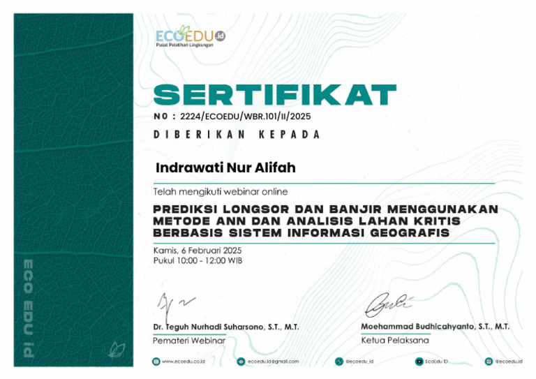 Sertifikat Webinar 101 - Indrawati Nur Alifah | PDF