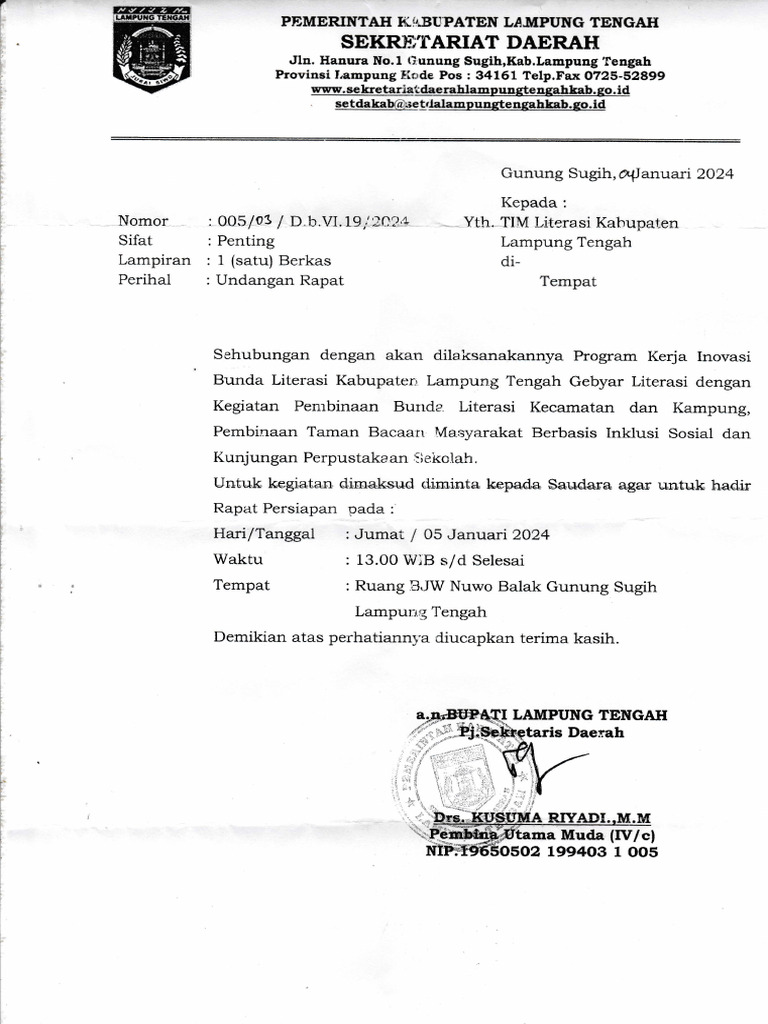 Undangan Rapat | PDF