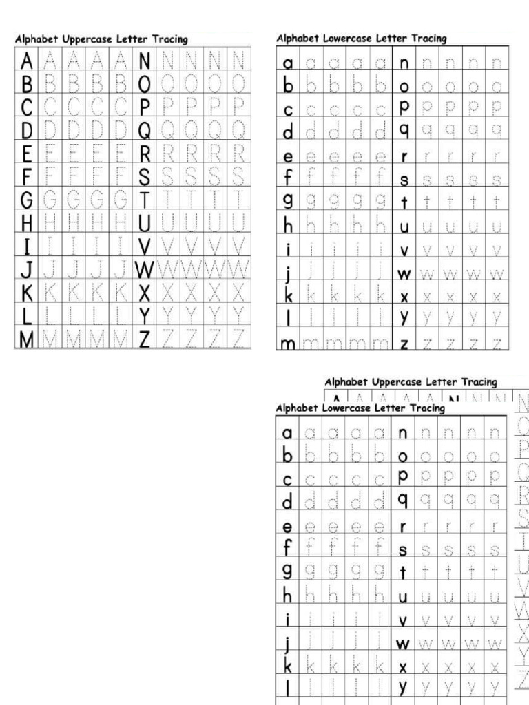 Alphabet Tracing | PDF