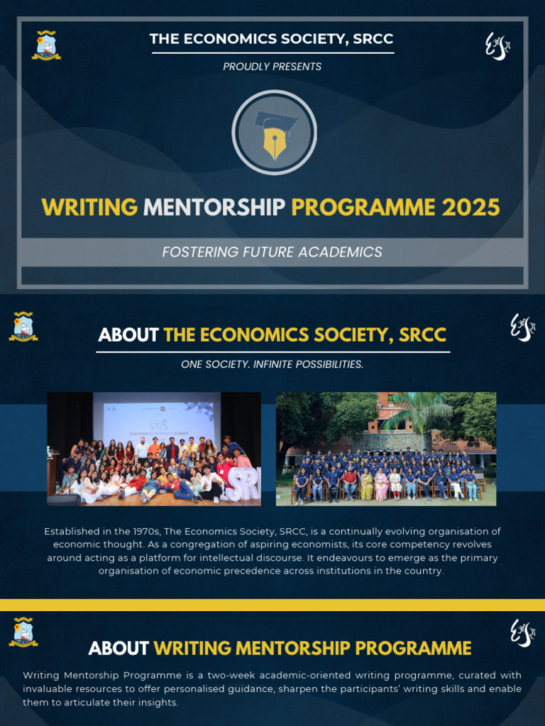 SRCC Writing Mentorship Programme 2025 | PDF | Mentorship | Economics
