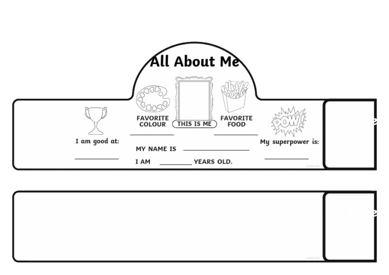 Eg e 1688309384b New All About Me Paper Headband Back To School Crown ...