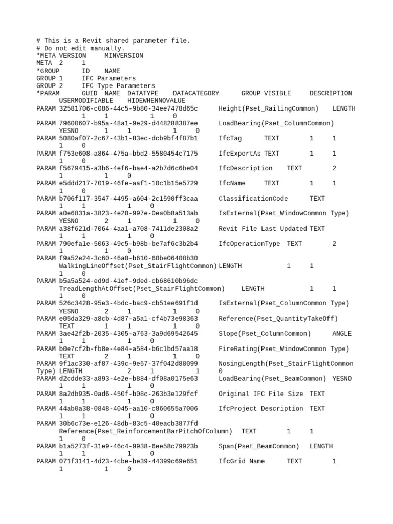 ASAT 2025.ifc - Sharedparameters | PDF | Computer Programming | Software Engineering