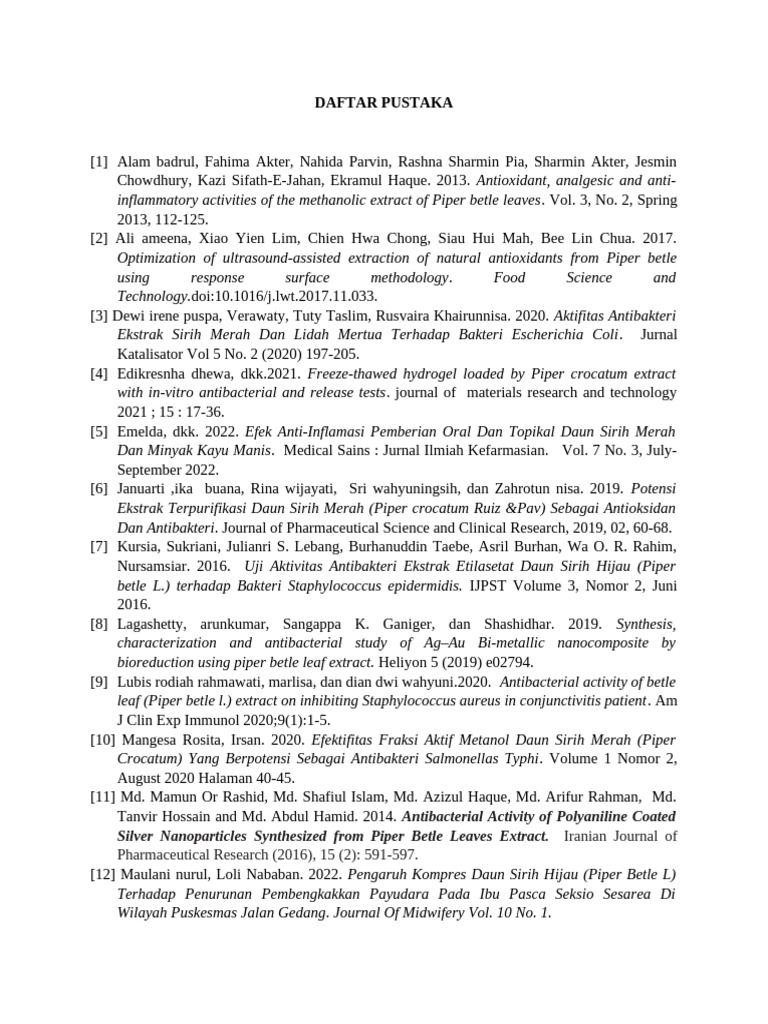 Daftar Pustaka Poster | PDF