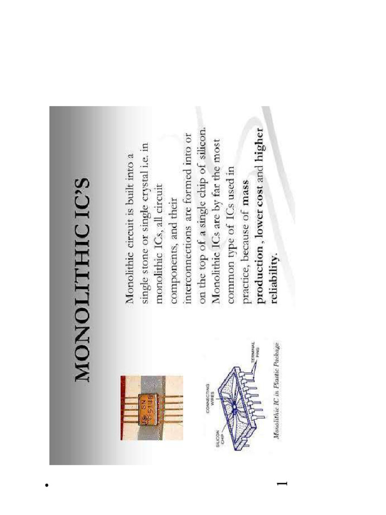 Monolithic Integrated Circuits PDF | PDF