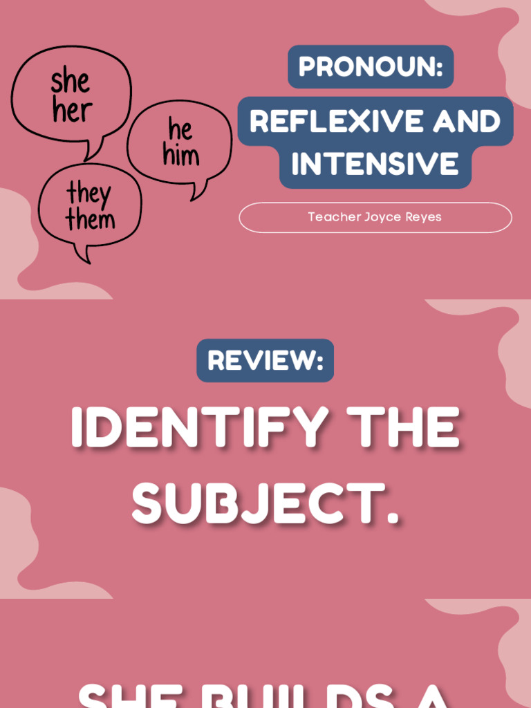 Eng10 - Reflexive and Intensive Pronoun | PDF | Pronoun | Grammatical ...