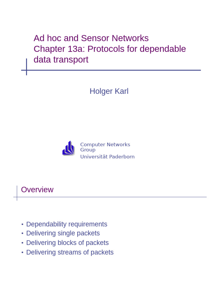 Sensys Ch13 Transport Protocols | PDF | Routing | Transmission Control Protocol