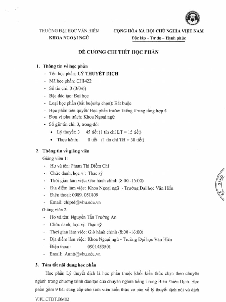 Ly Thuyet Dich | PDF