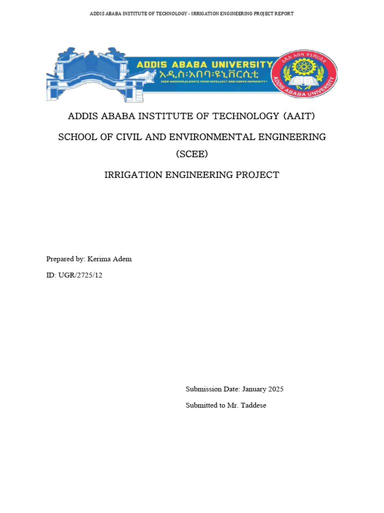 Irrigation Engineering Project | PDF | Irrigation | Discharge (Hydrology)