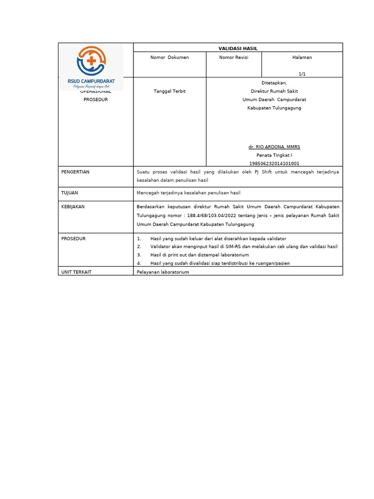 Validasi Hasil | PDF