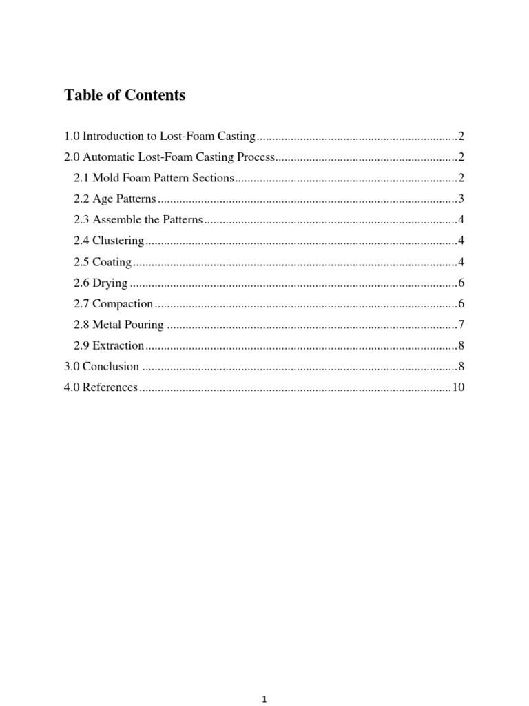 Lost-Foam Casting Process - 01 | PDF | Casting (Metalworking) | Applied ...