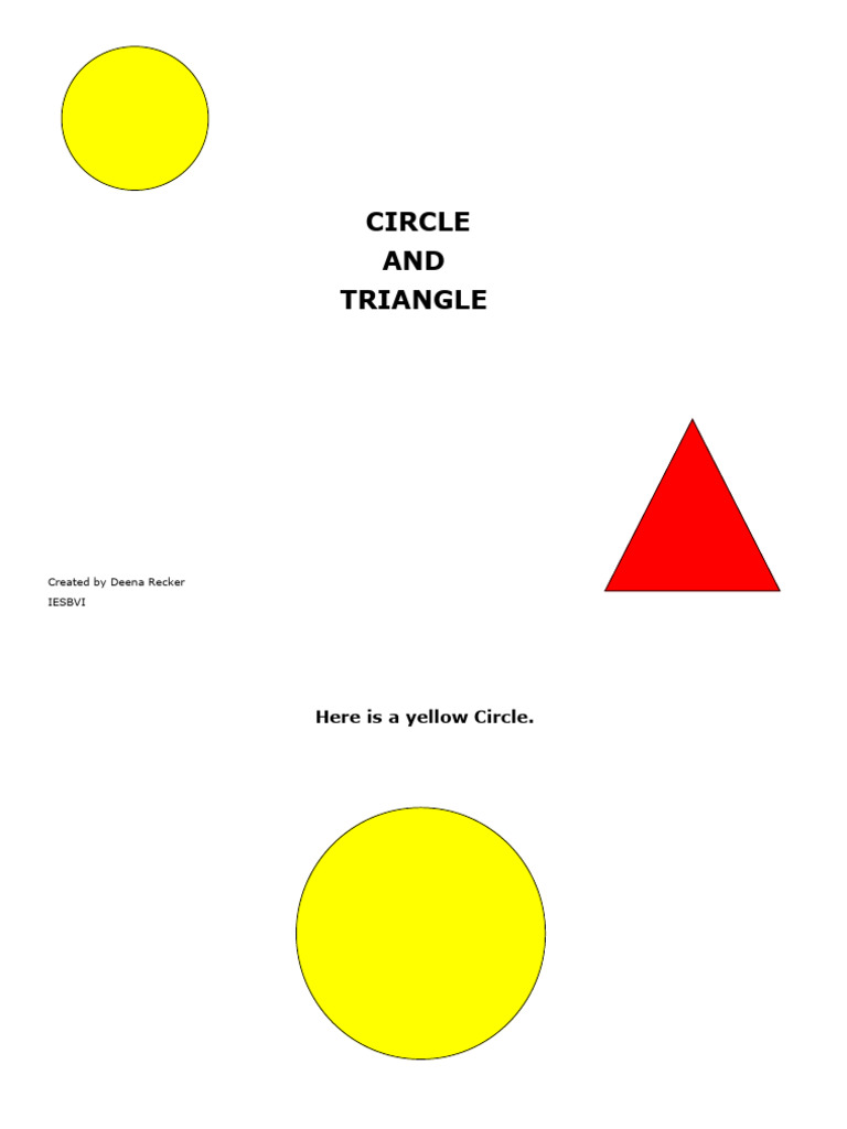 Circle and Red Triangle Book | PDF