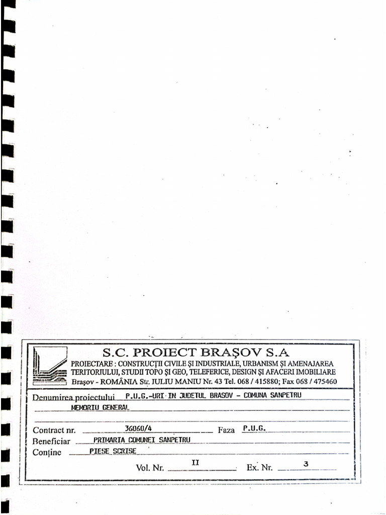 Memoriu General PUG | PDF