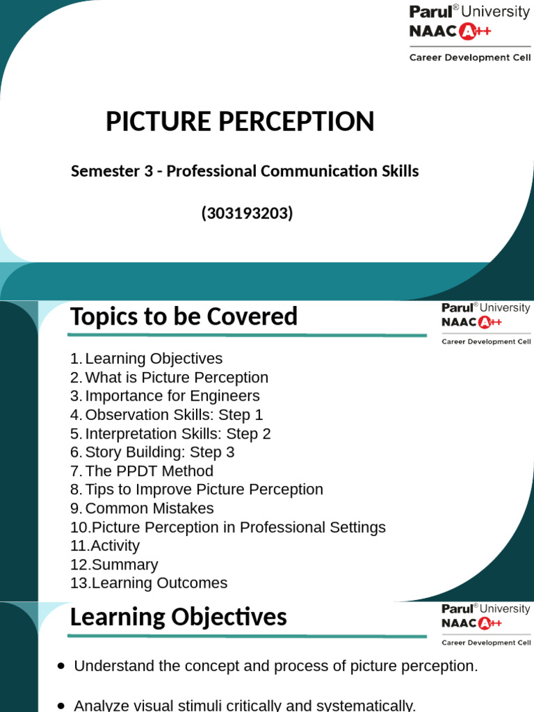 Mastering Picture Perception Skills | PDF | Perception | Thought