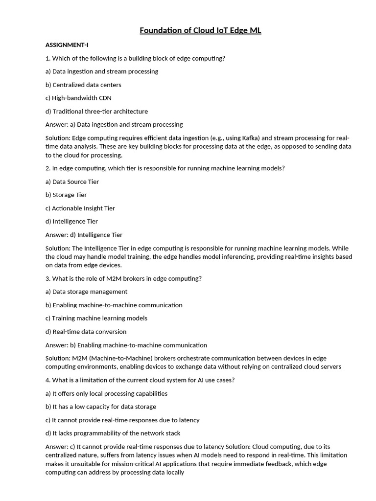 Foundation of Cloud IoT Edge ML | PDF | Internet Of Things | Cloud Computing