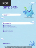 Sitz Bath Overview and Instructions | PDF | Bathing | Hygiene