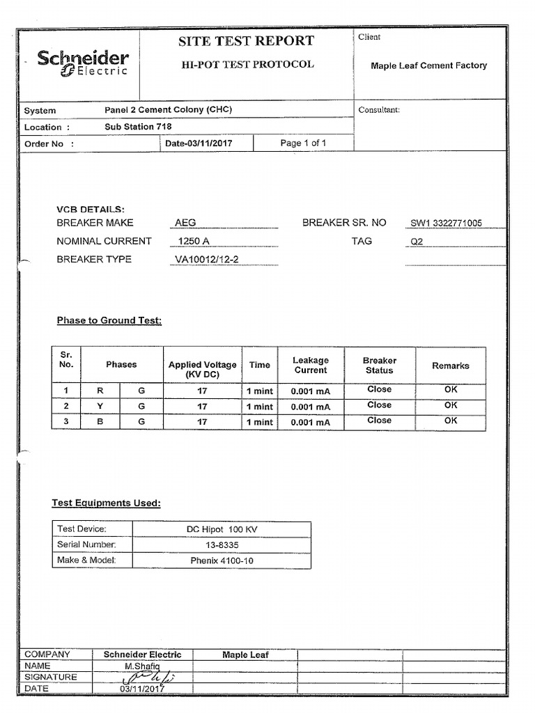 Q2 Hi Pot | PDF