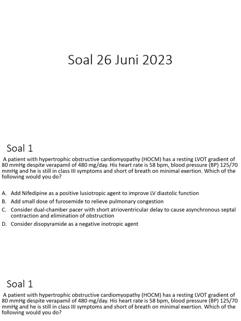 CREEPP Latihan Harian 31 The Cardiomyopathies | PDF | Cardiovascular ...
